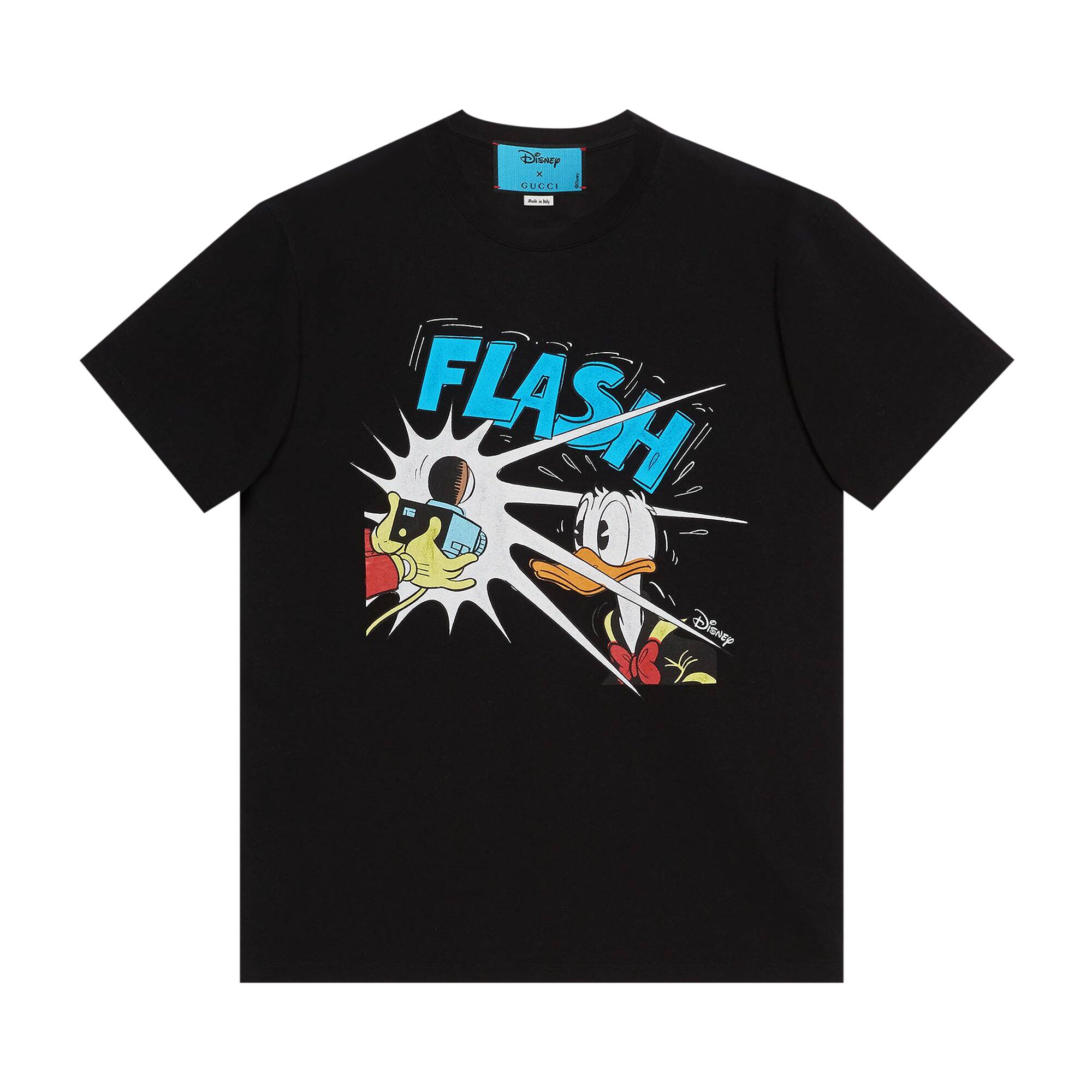 トップス DISNEY X GUCCI DONALD TANK TOP Gucci Disney Donald Duck Print T-Shirt - Black | Editorialist