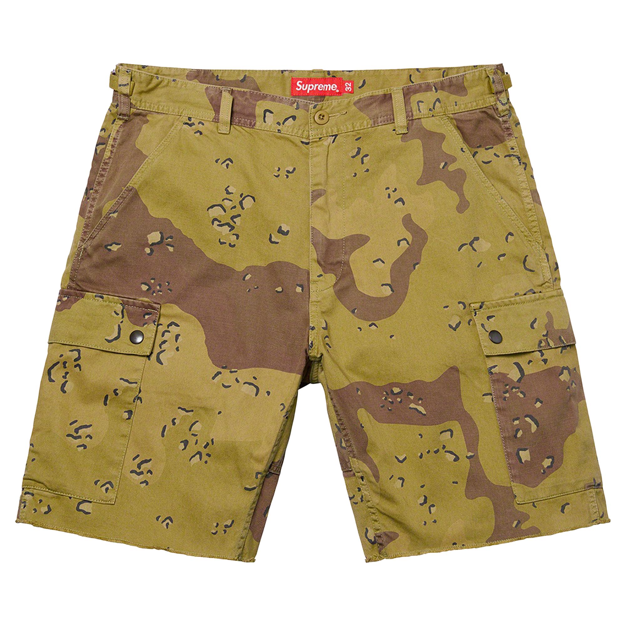 Supreme Overdyed Camo Cargo Short - Green | Editorialist