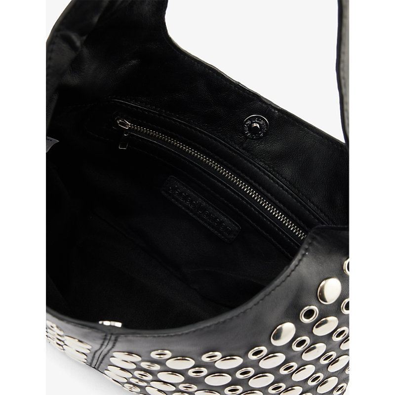 Jaded London Leather Shoulder Bag - Black | Editorialist