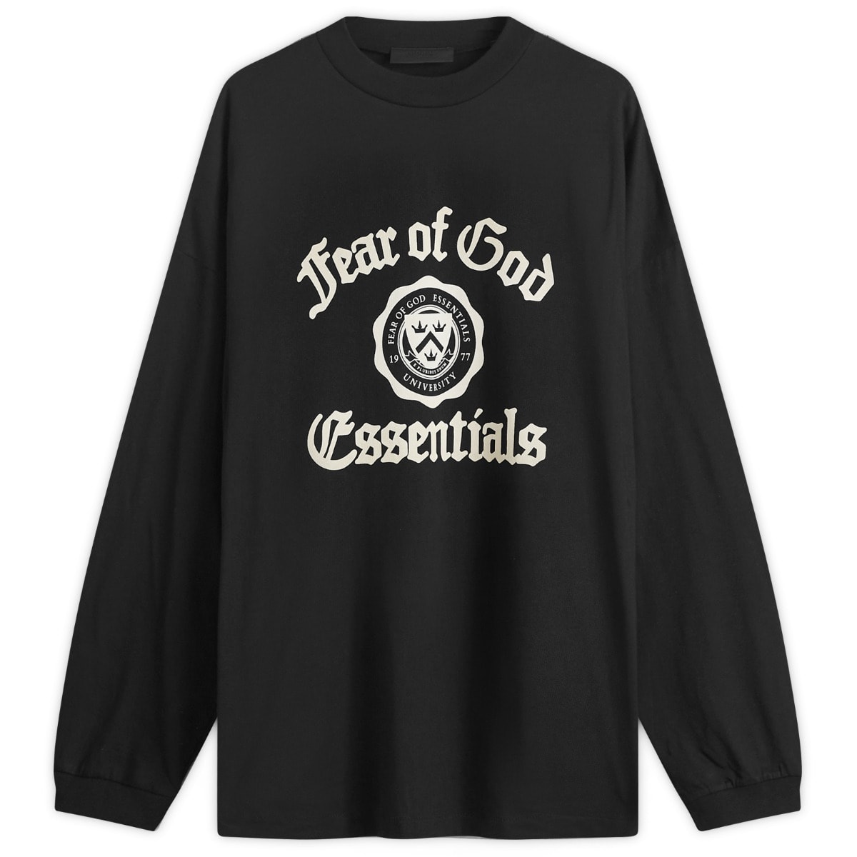 Fear Of God University Long Sleeve T-Shirt In Black - 45% Off