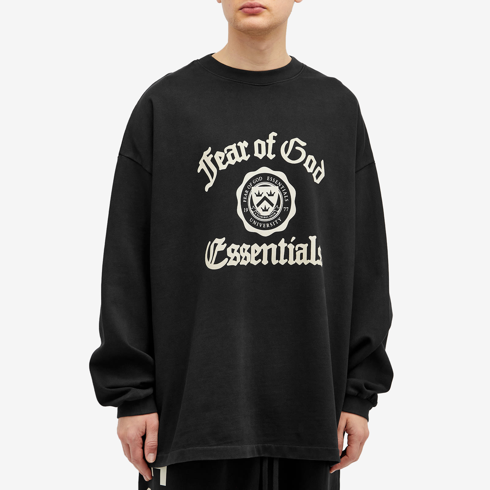 Fear Of God University Long Sleeve T-Shirt In Black - 45% Off