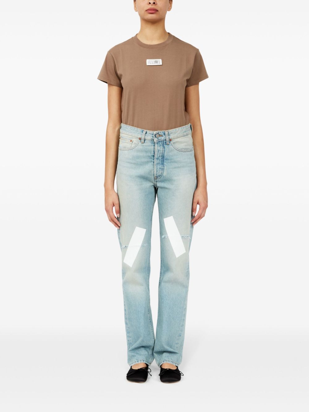 MAISON MARGIELA MM6 Maison Margiela Distressed Straight Jeans