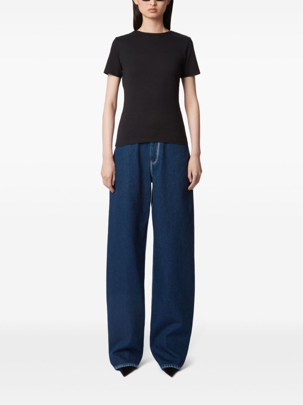 NINA RICCI Nina Ricci Plunging Draped Back T-shirt