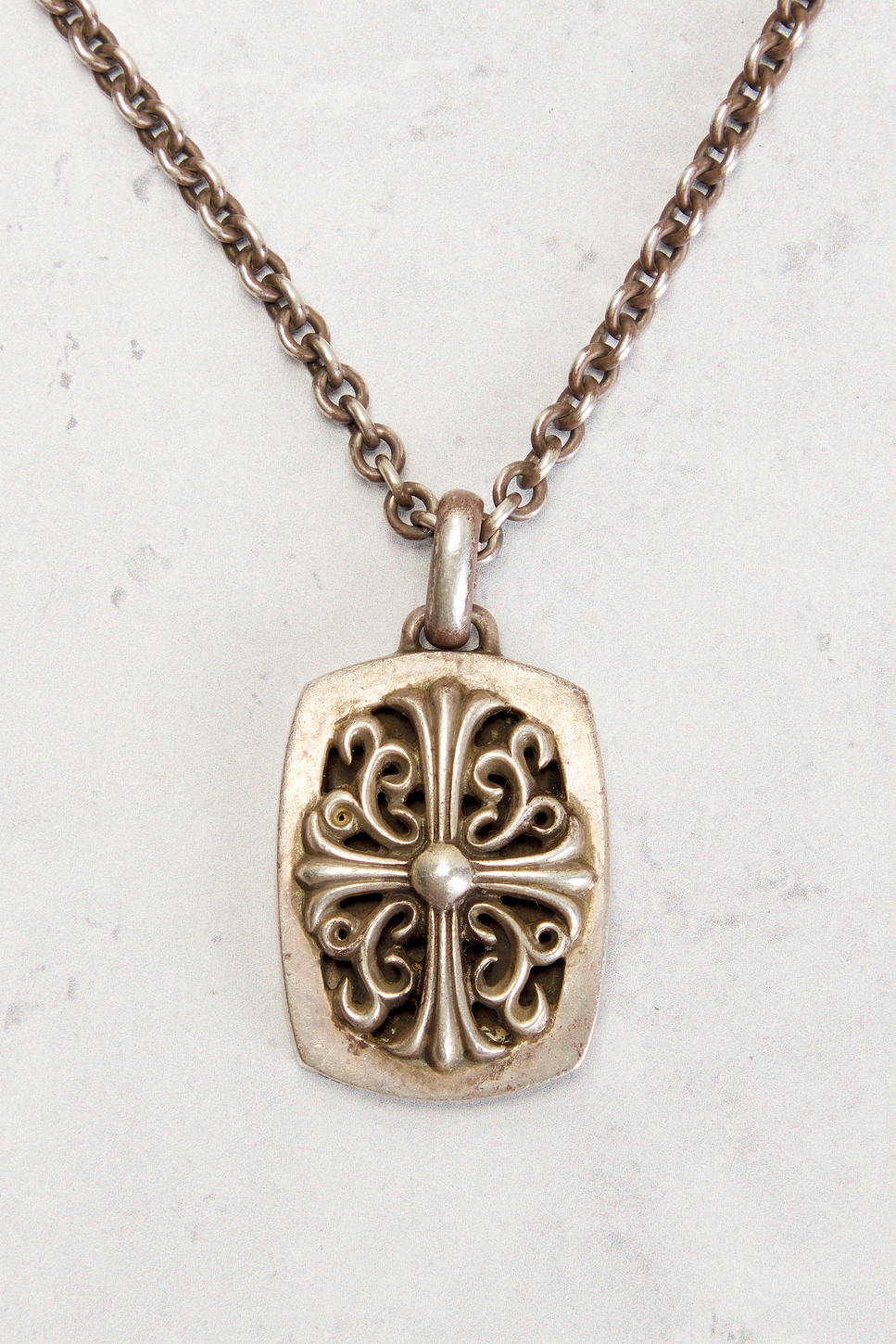 Chrome Hearts Keeper Pendant Chain Necklace In Metallic - Silver