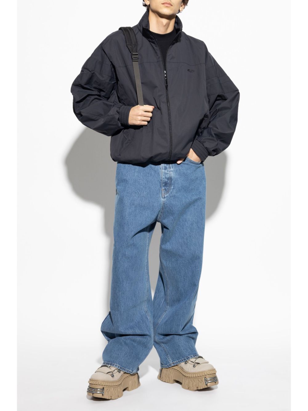 VETEMENTS VETEMENTS Logo-Stitch Wide-Leg Jeans