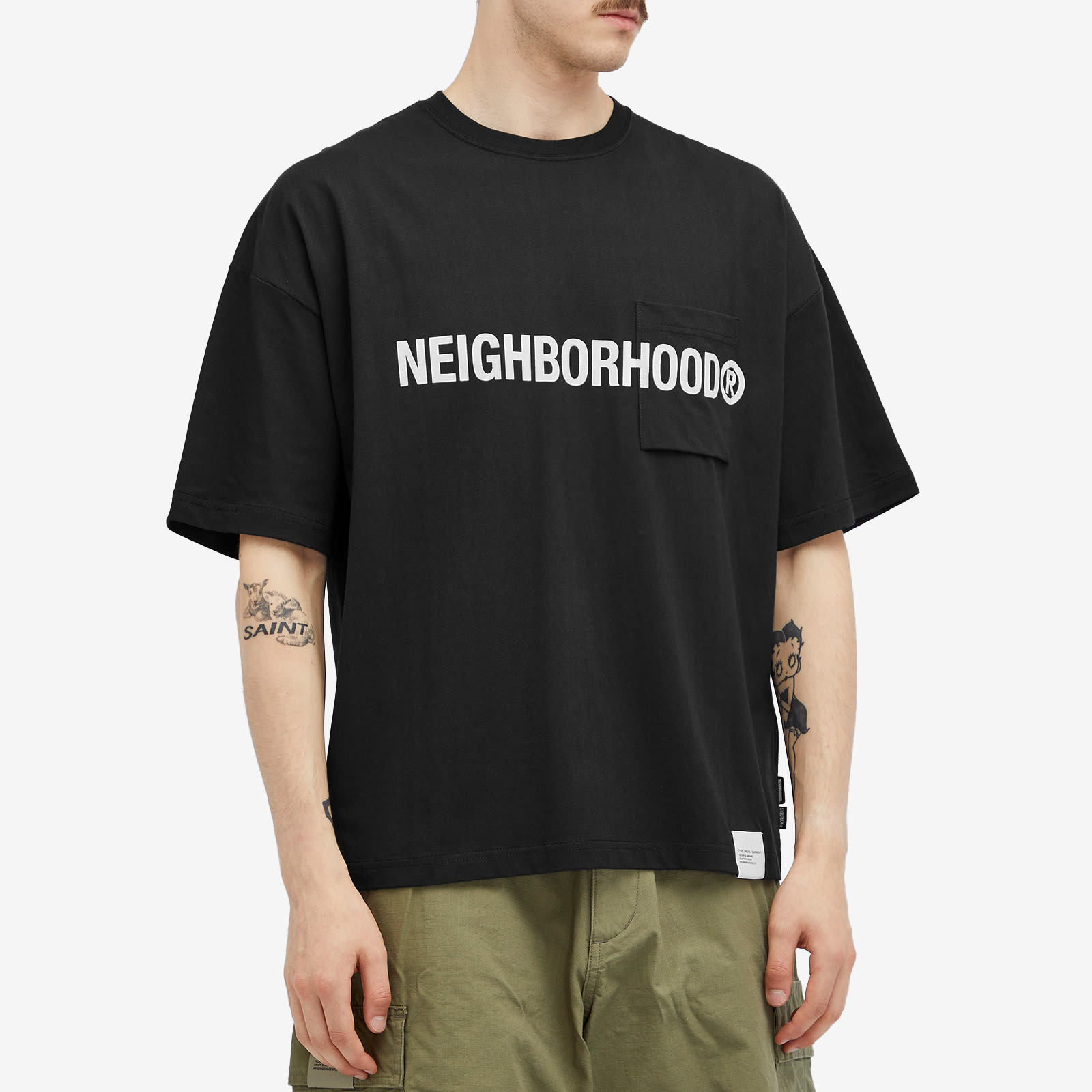 Neighborhood Sheltech Pocket T-Shirt - Black | Editorialist