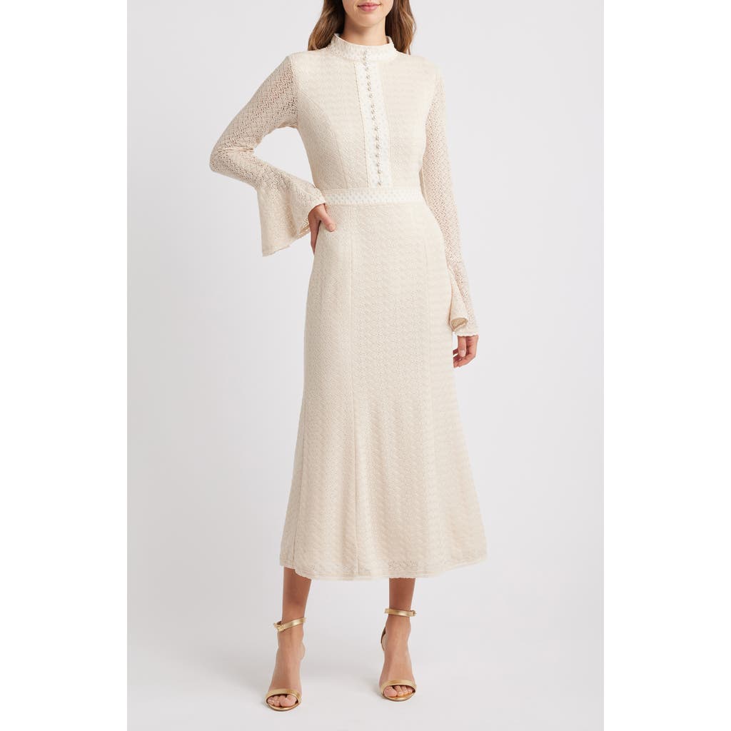 Elliatt Tia Floral Lace Midi Dress In Cornflower - 45% Off | Editorialist