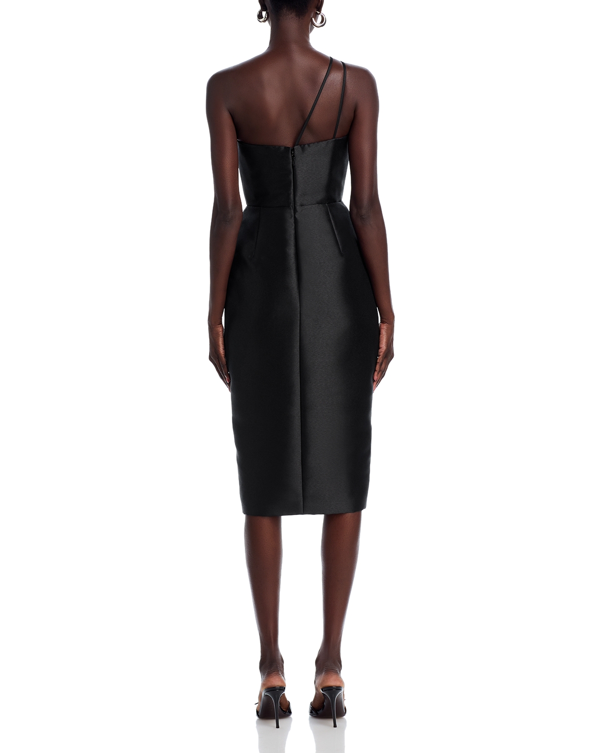 Calvin Klein Asymmetric Bow Sheath Dress - Black/ White | Editorialist