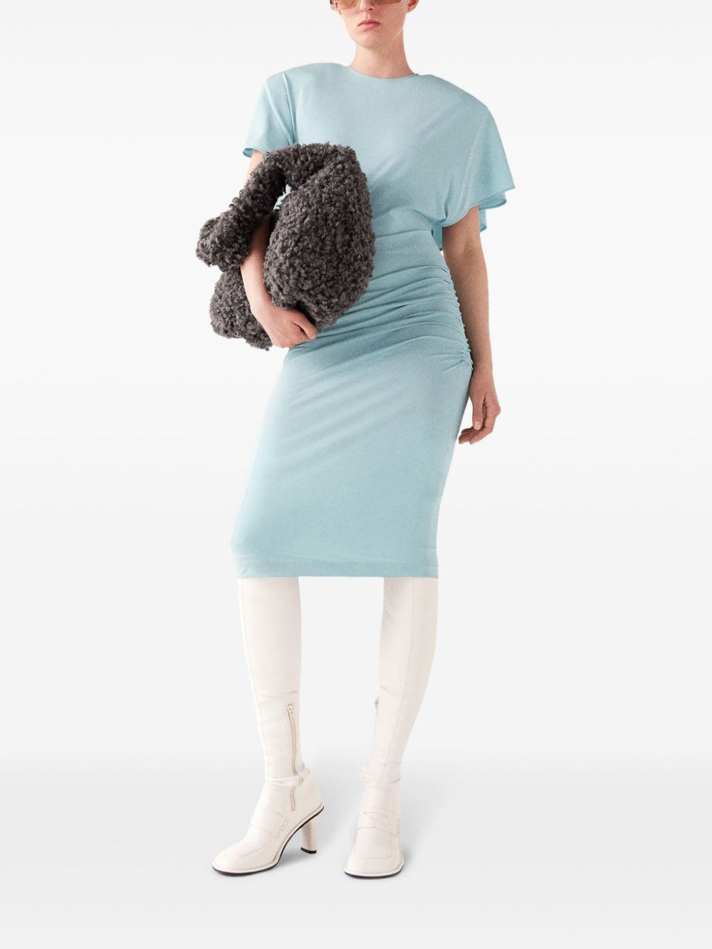 STELLA MCCARTNEY Stella McCartney Padded-Shoulder Midi Dress