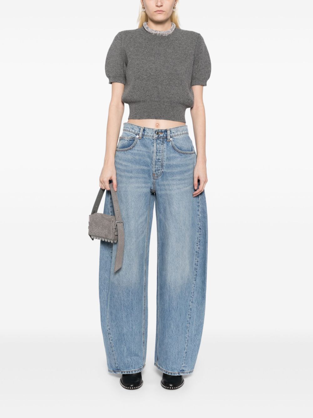 ALEXANDER WANG Alexander Wang Rhinestone Embellished Jeans
