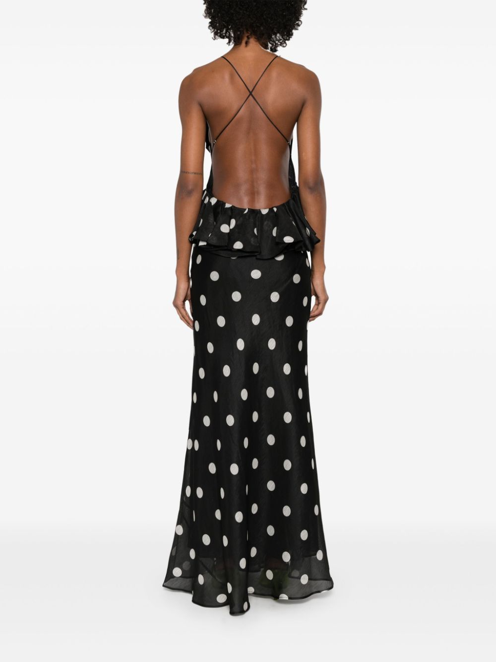 orange halter midi dress VENUS Side Tie Halter Midi Dress | Orange main image 1