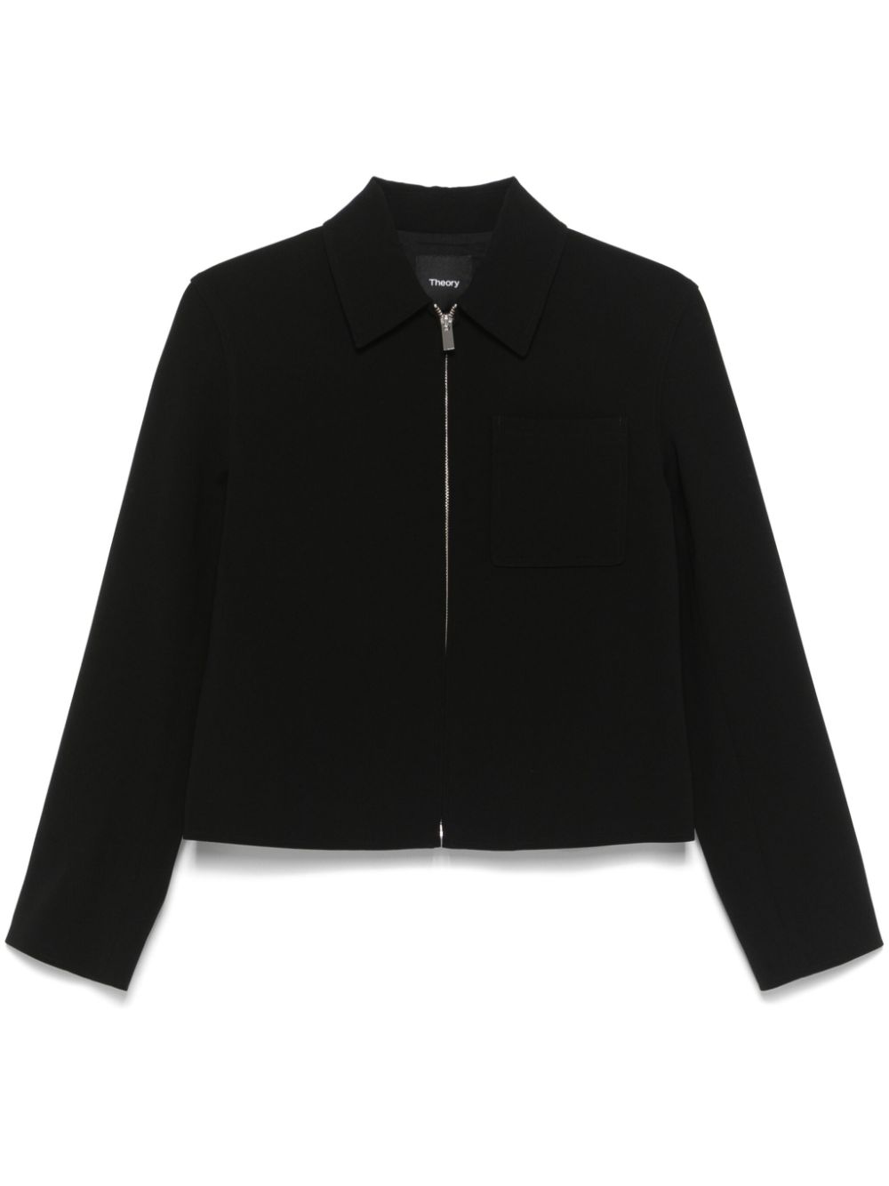 Theory Crepe-Texture Jacket In Black - 69% Off | Editorialist