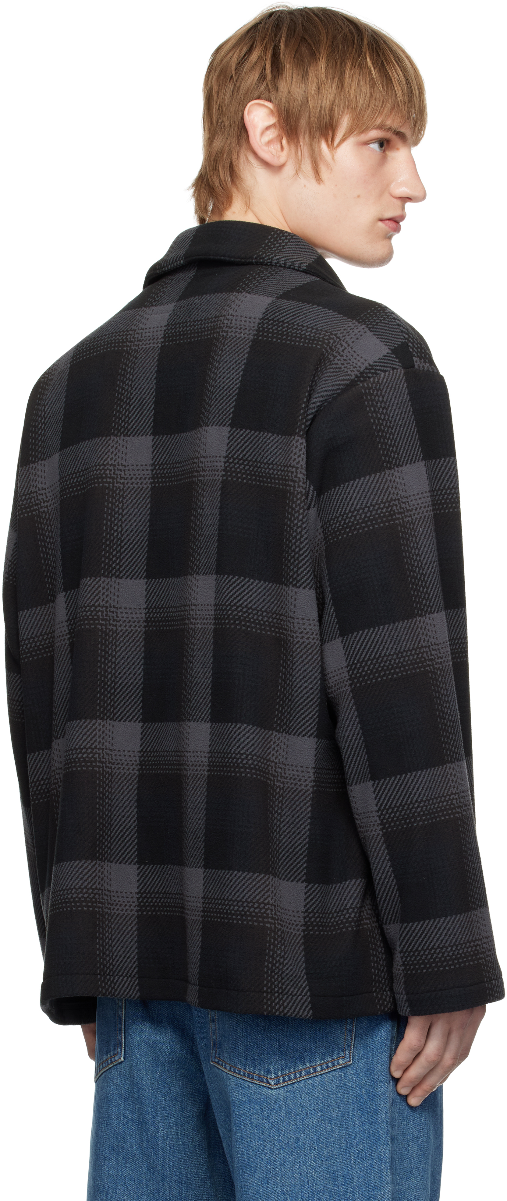 Wacko Maria Gray Fleece Shirt In Charcoal - 60% Off | Editorialist