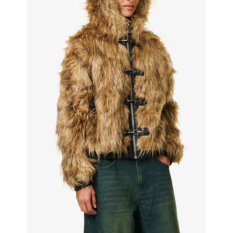 Jaded London Mendoza Faux-Fur Jacket - Blonde | Editorialist