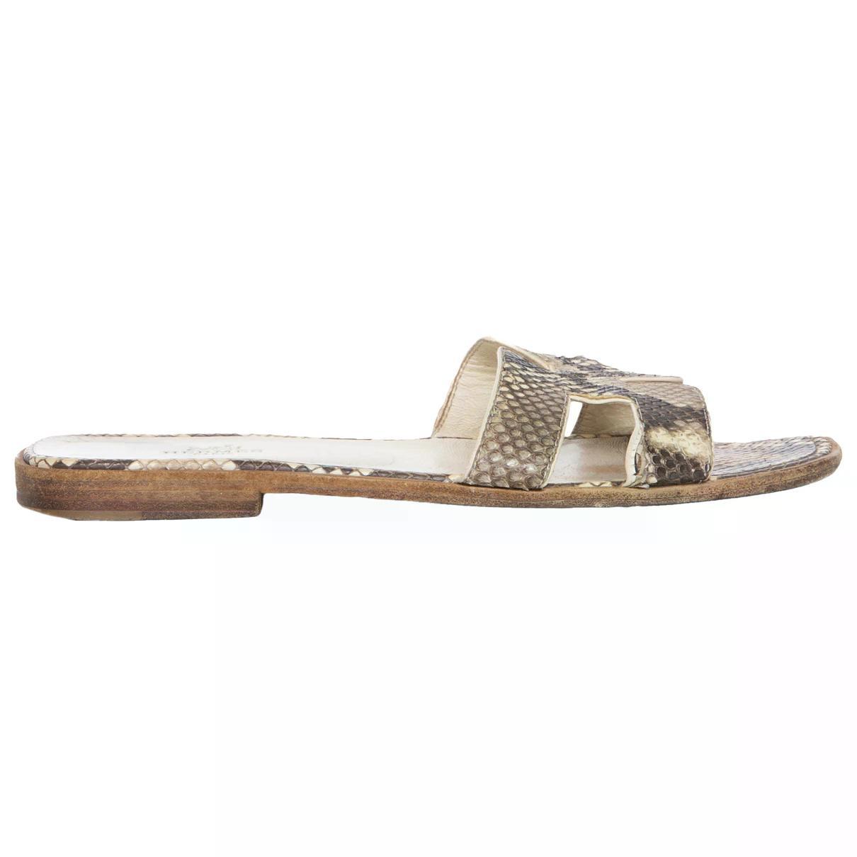 Hermã¨S Oran Exotic Leathers Sandal In Multicolour 25% Off