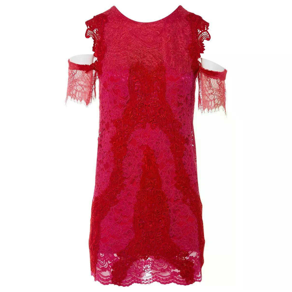 Loyd Ford Lace Mini Dress In Pink - 84% Off | Editorialist