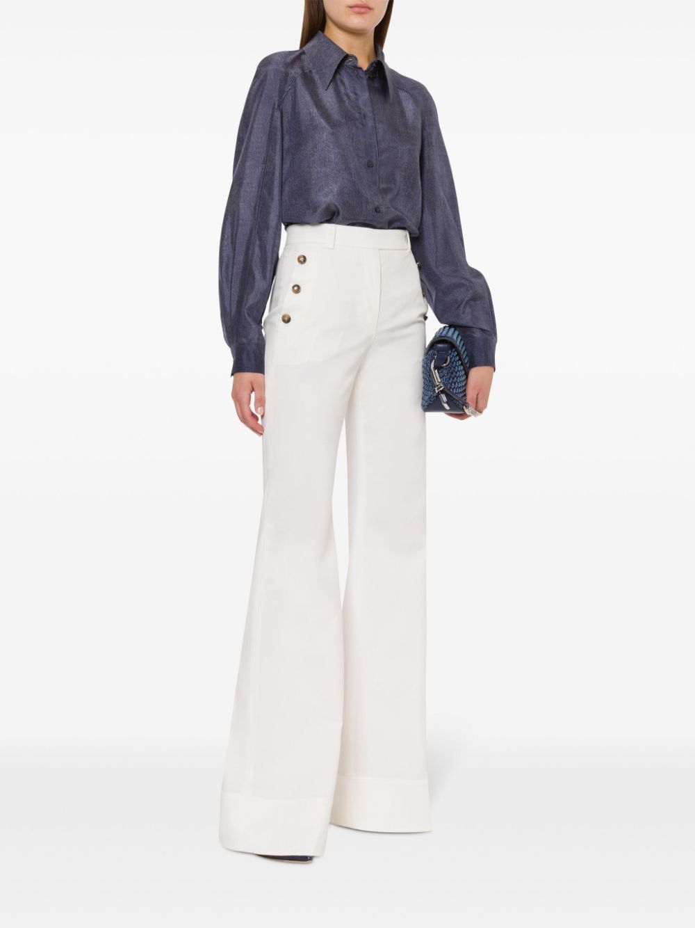 ALBERTA FERRETTI Alberta Ferretti Logo-Plaque Shirt