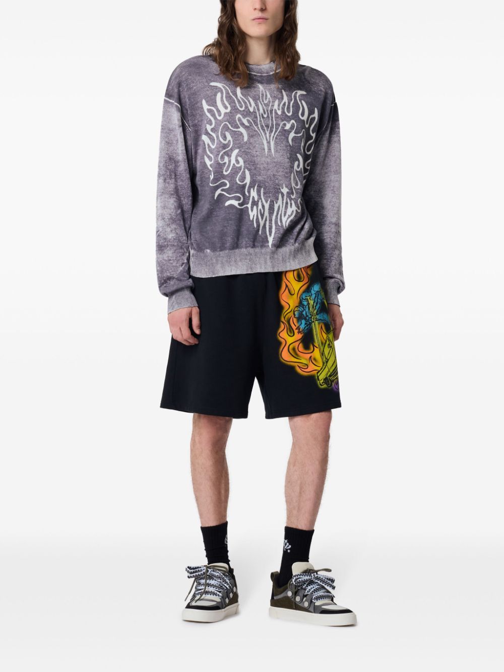 COUNTY OF MILAN Marcelo Burlon County of Milan Flame Shorts