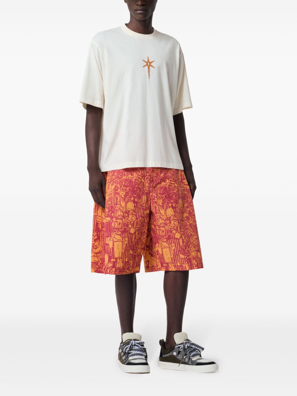 COUNTY OF MILAN Marcelo Burlon County of Milan Graphic Bermuda Shorts