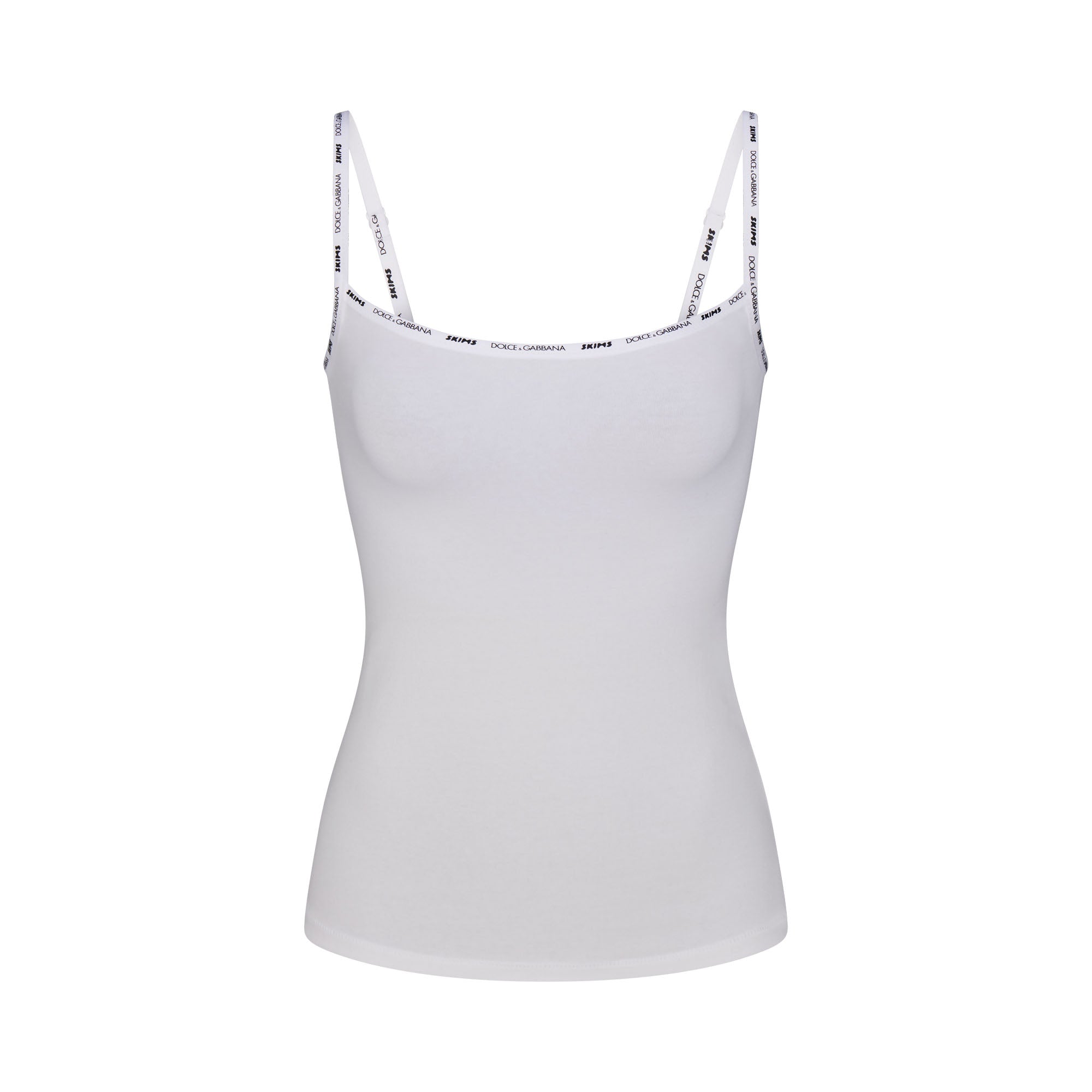 Skims Dolce&Gabbana X Cotton Jersey Scoop Neck Cami - Onyx