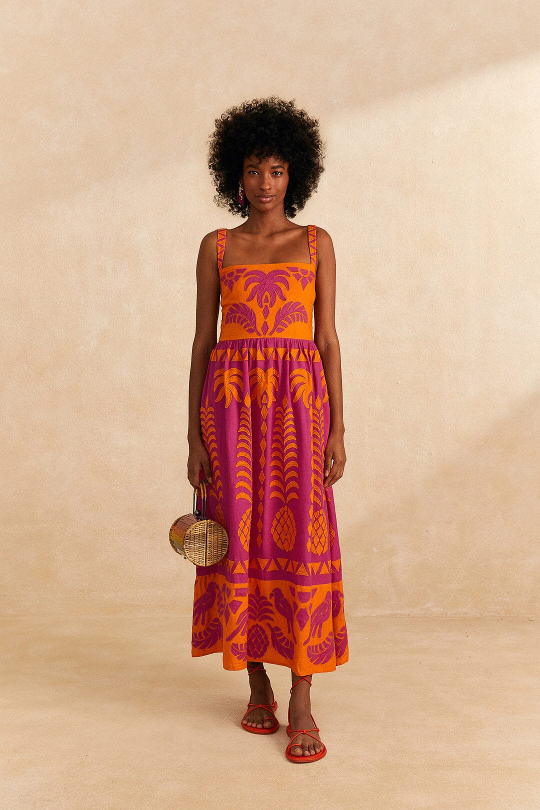 farm rio orange pineapple love cutwork dress FARM Rio | Dresses | Farm Rio Orange Pineapple Love Cutwork Dress