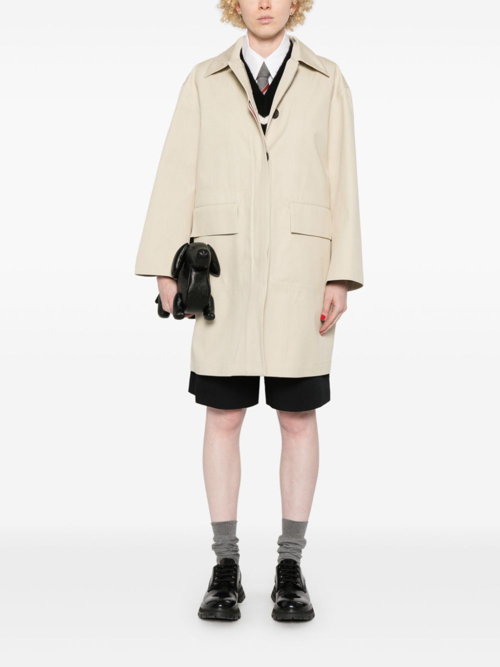 THOM BROWNE Thom Browne Cotton Trench Coat