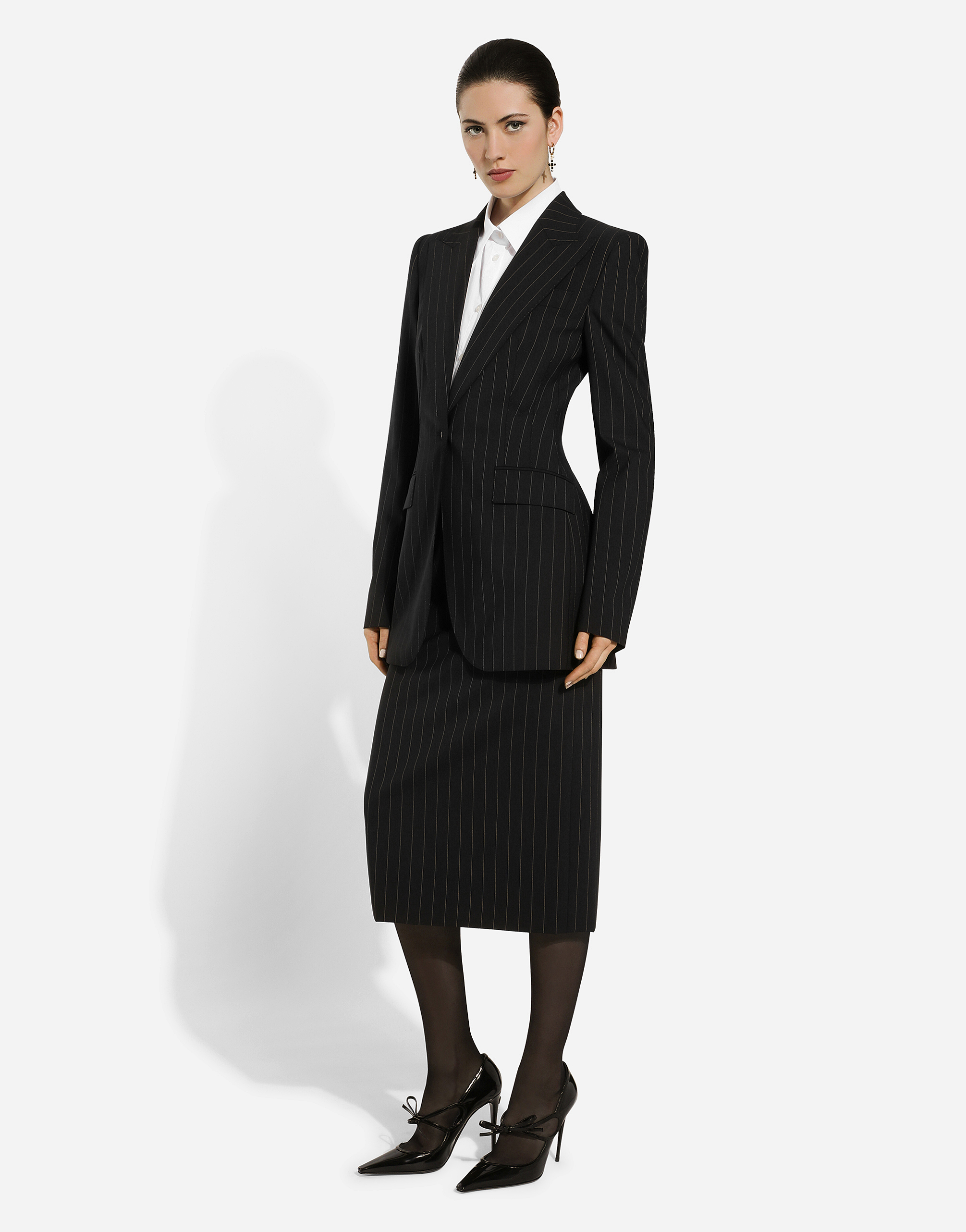 DOLCE & GABBANA Dolce & Gabbana Pinstripe Wool Skirt