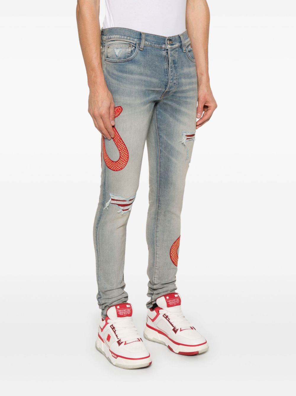 Archival Jeans Amiri Snake Denim Amiri Snake Archival Skinny Jeans