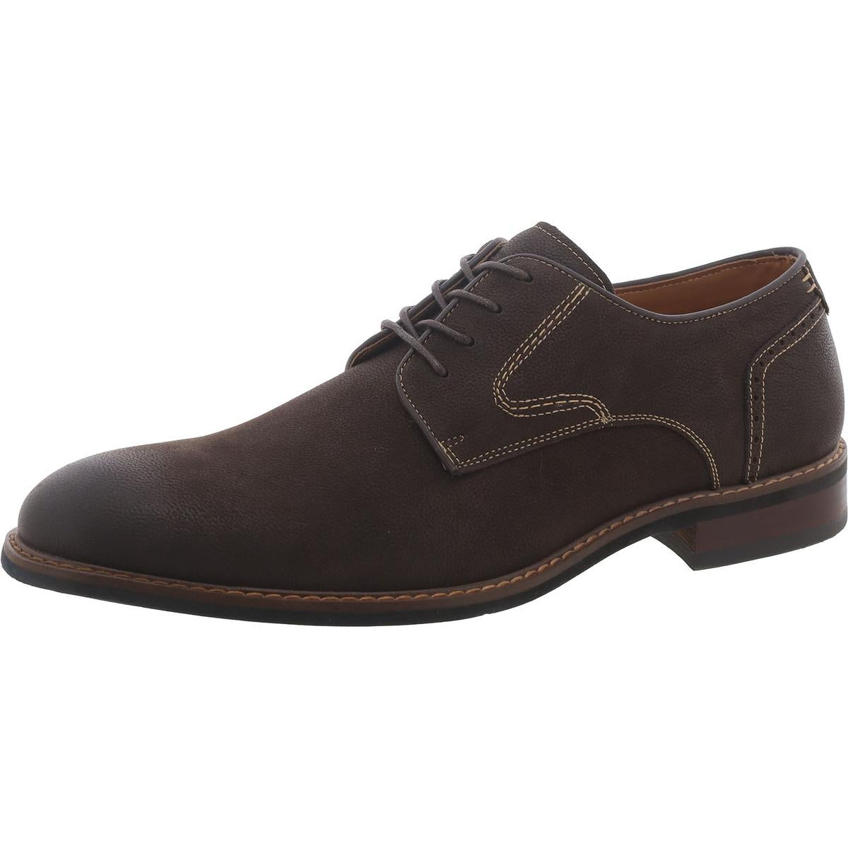 MEN\'S STEVE MADDEN BANNON BROWN LEATHER DERBY OXFORD DRESS SHOES 11 Steve Madden Bannon Nubuck Laceup Derby Shoes In Multi - 1  main image 2
