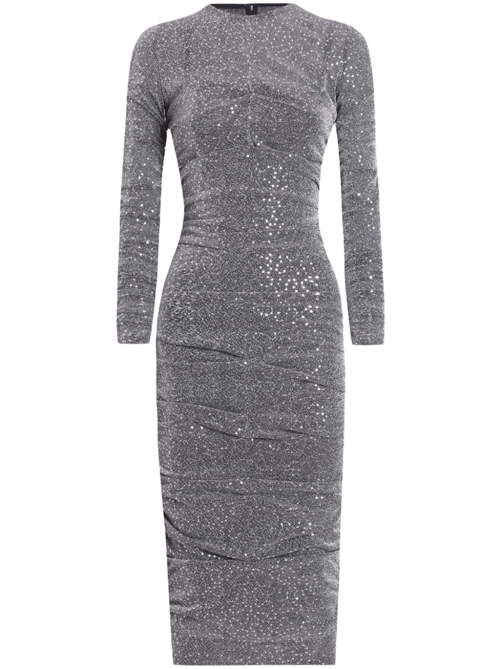 Dolce & Gabbana Sequinned Midi Dress - Grey | Editorialist Dolce & Gabbana Sequinned Midi Dress - Grey | Editorialist