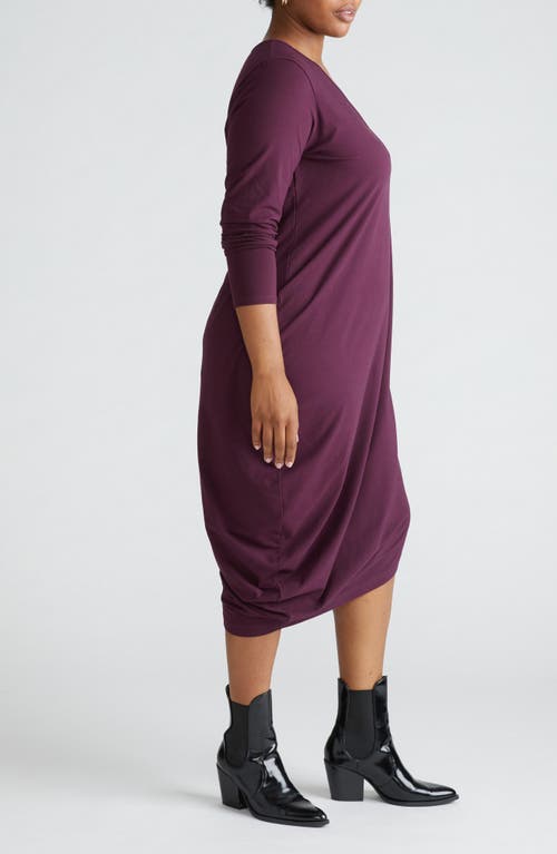 UNIVERSAL STANDARD Universal Standard Iconic Geneva Long Sleeve Asymmetric Dress