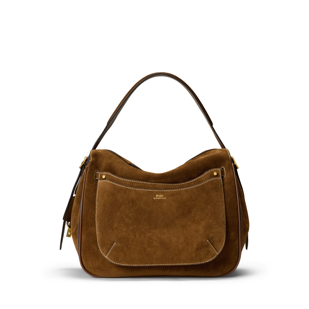 Ralph Lauren Polo Id Suede Satchel - Cinnamon/Cuoio | Editorialist