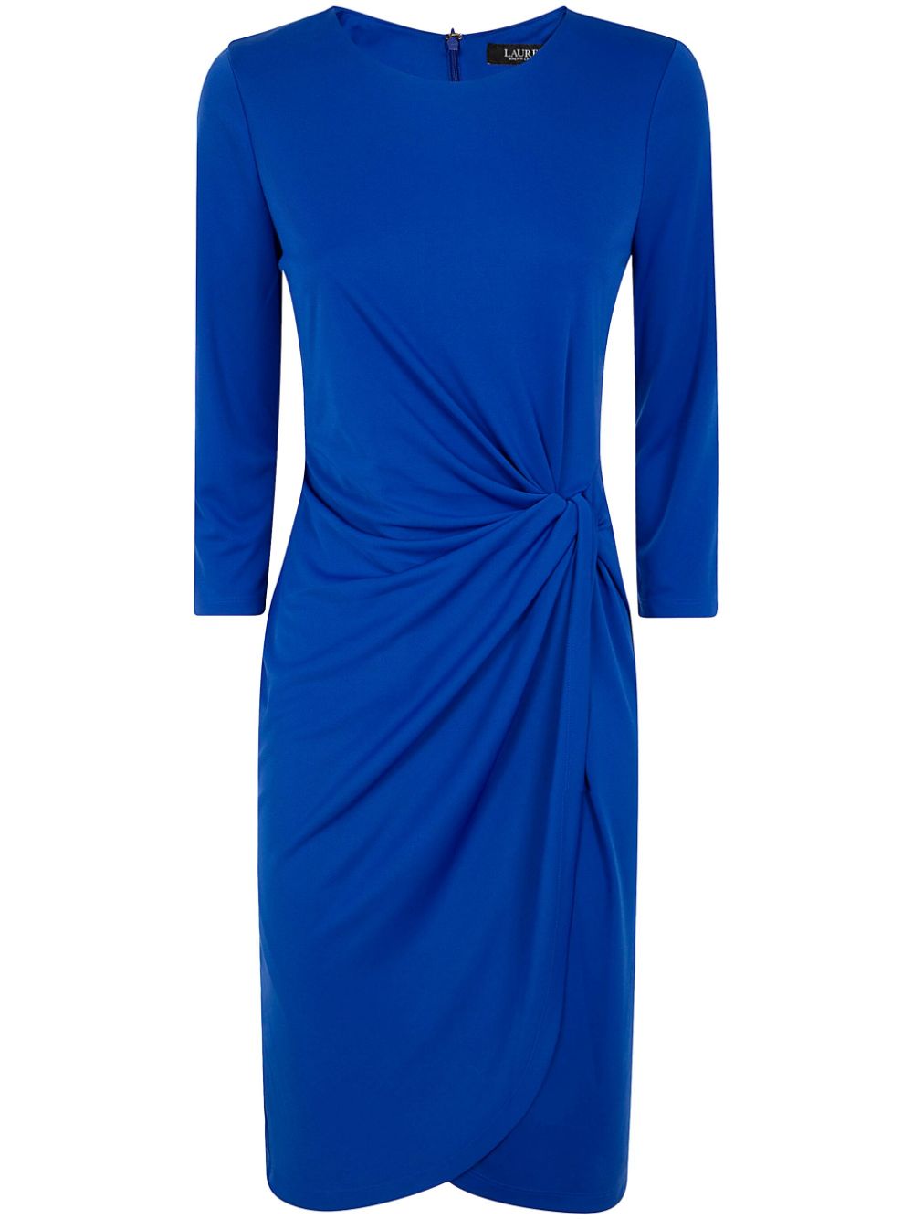 chinese dress ladies Long Sleeve Metallic Jersey Evening Gown in Electric Blue - 8