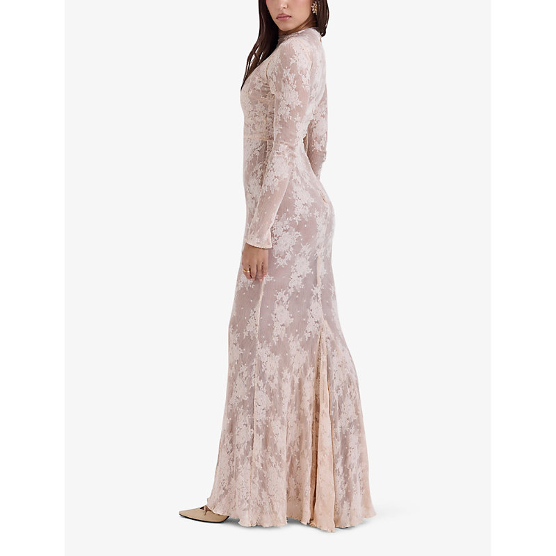 House Of Cb Indiana Floral Lace Maxi Dress - Flax | Editorialist House Of Cb Indiana Floral Lace Maxi Dress - Flax | Editorialist
