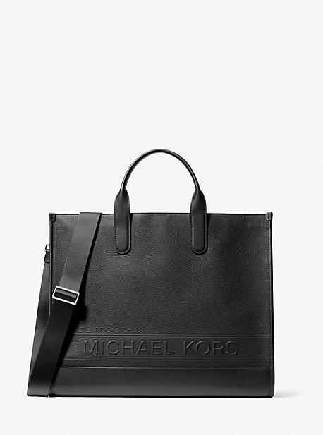 Michael Kors Hudson Pebbled Leather Tote Bag - Brown