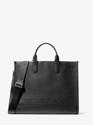 Michael Kors Hudson Pebbled Leather Tote Bag - Brown