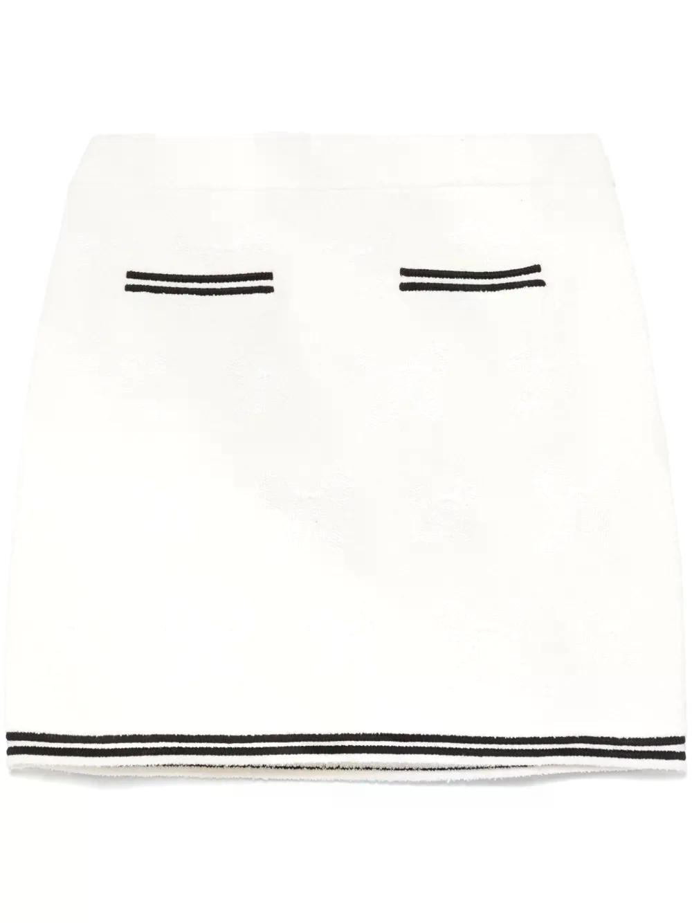 SELF-PORTRAIT Self-Portrait Bow Jacquard Mini Skirt