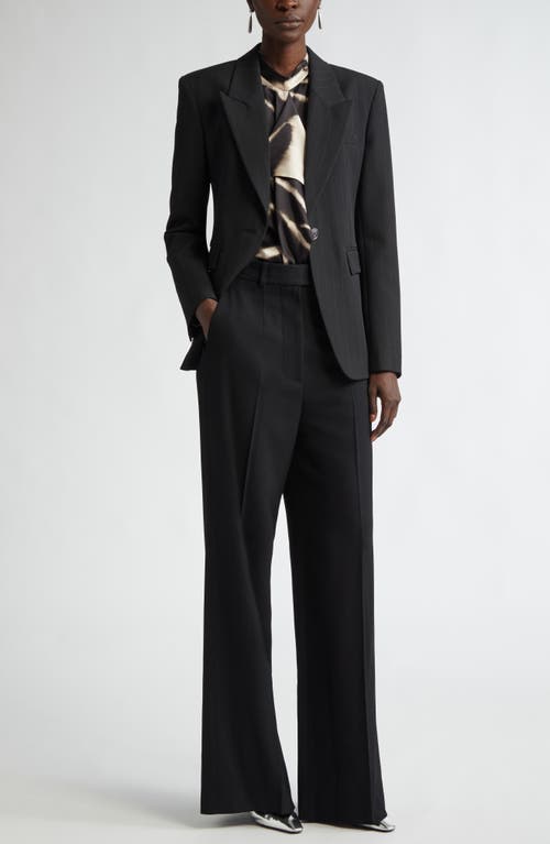 ST. JOHN St. John Collection Pinstripe One-Button Blazer