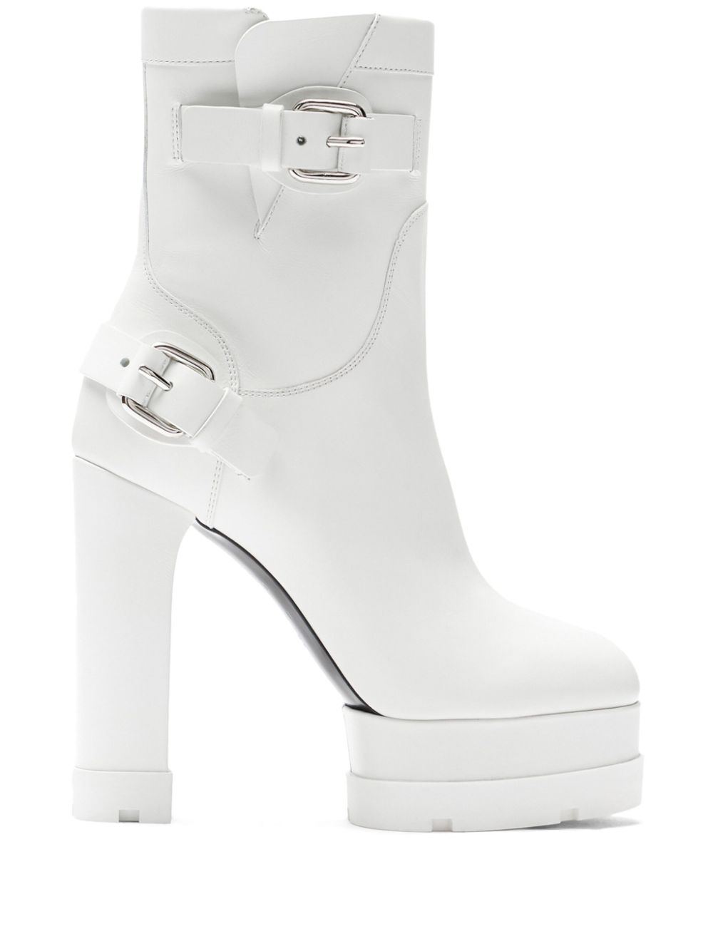 Casadei 120mm Nancy Rock Boots In White 20% Off Editorialist