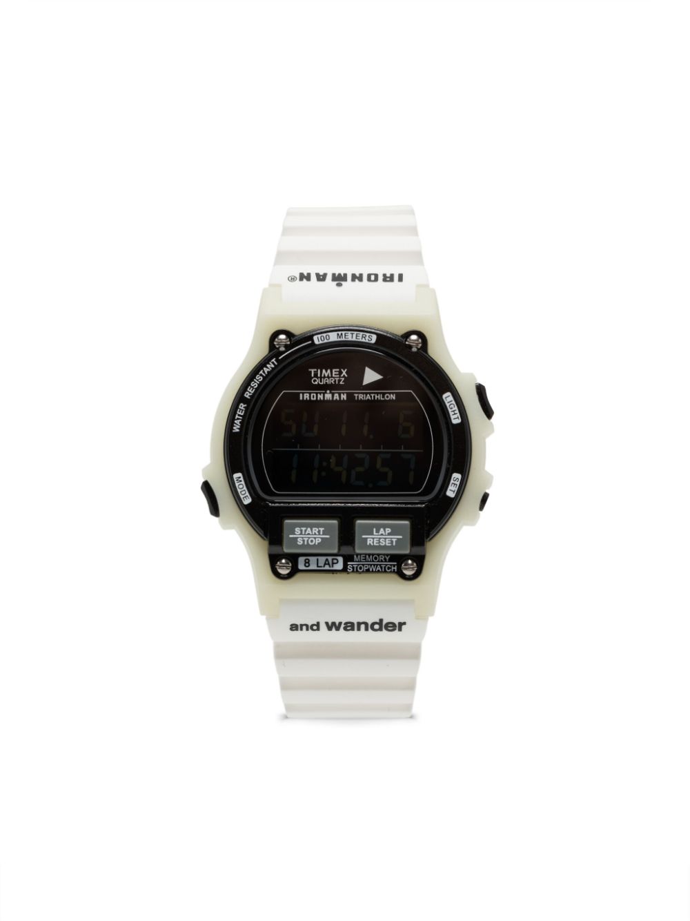 And Wander X Timex Ironman 8-Lap Digital Watch In White - 20% Off