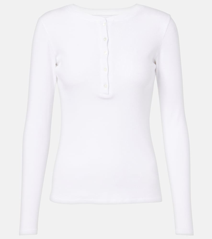 NILI LOTAN Nili Lotan Jordan Henley Cotton T-Shirt