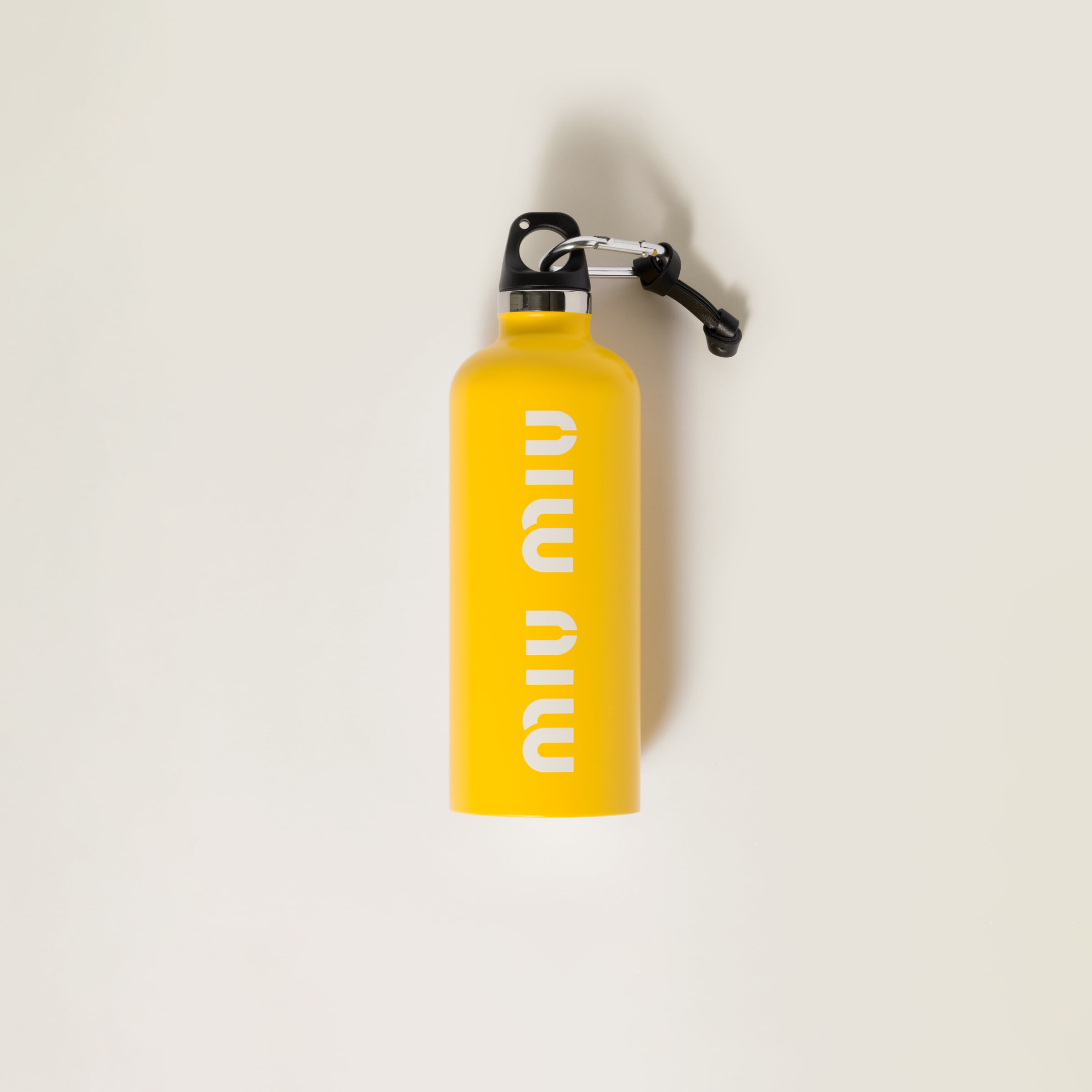 Miu Miu Stainless Steel Water Bottle - Yellow/White | Editorialist