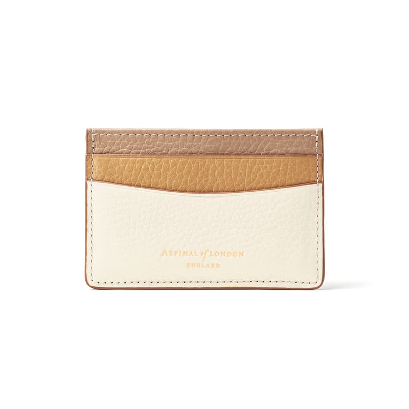 Aspinal Of London Slim Credit Card Holder In Pebble Red