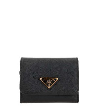 Prada Tri-Fold Small Wallet In Black - 23% Off | Editorialist