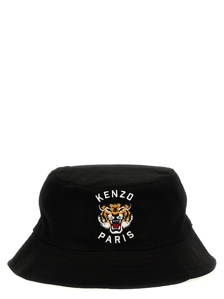 Kenzo Embroidered Bucket Hat In Black 50% Off Editorialist
