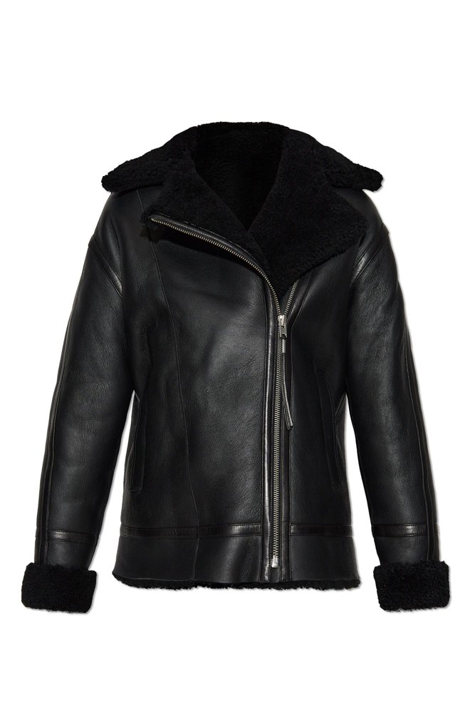 Iro Paris Bernisse Shearling Coat In Black 54% Off Editorialist