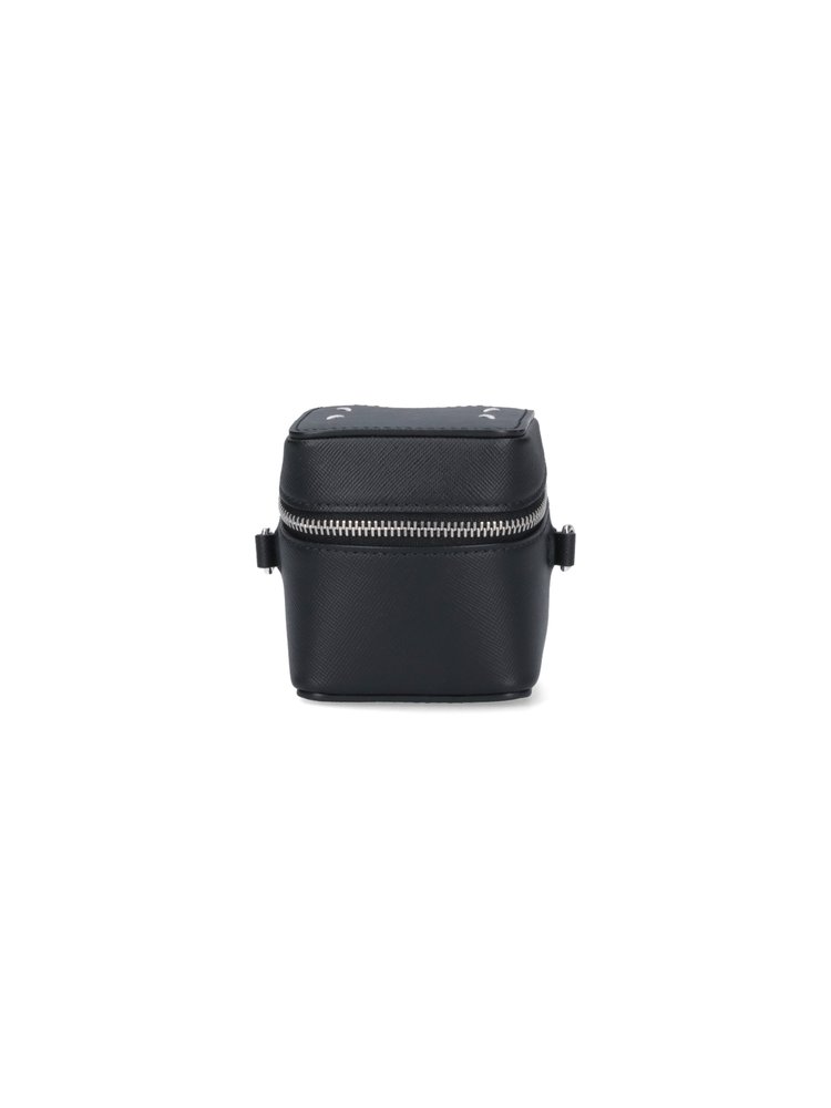 Maison Margiela Four-Stitch Geometric Mini Bag In Black - 14