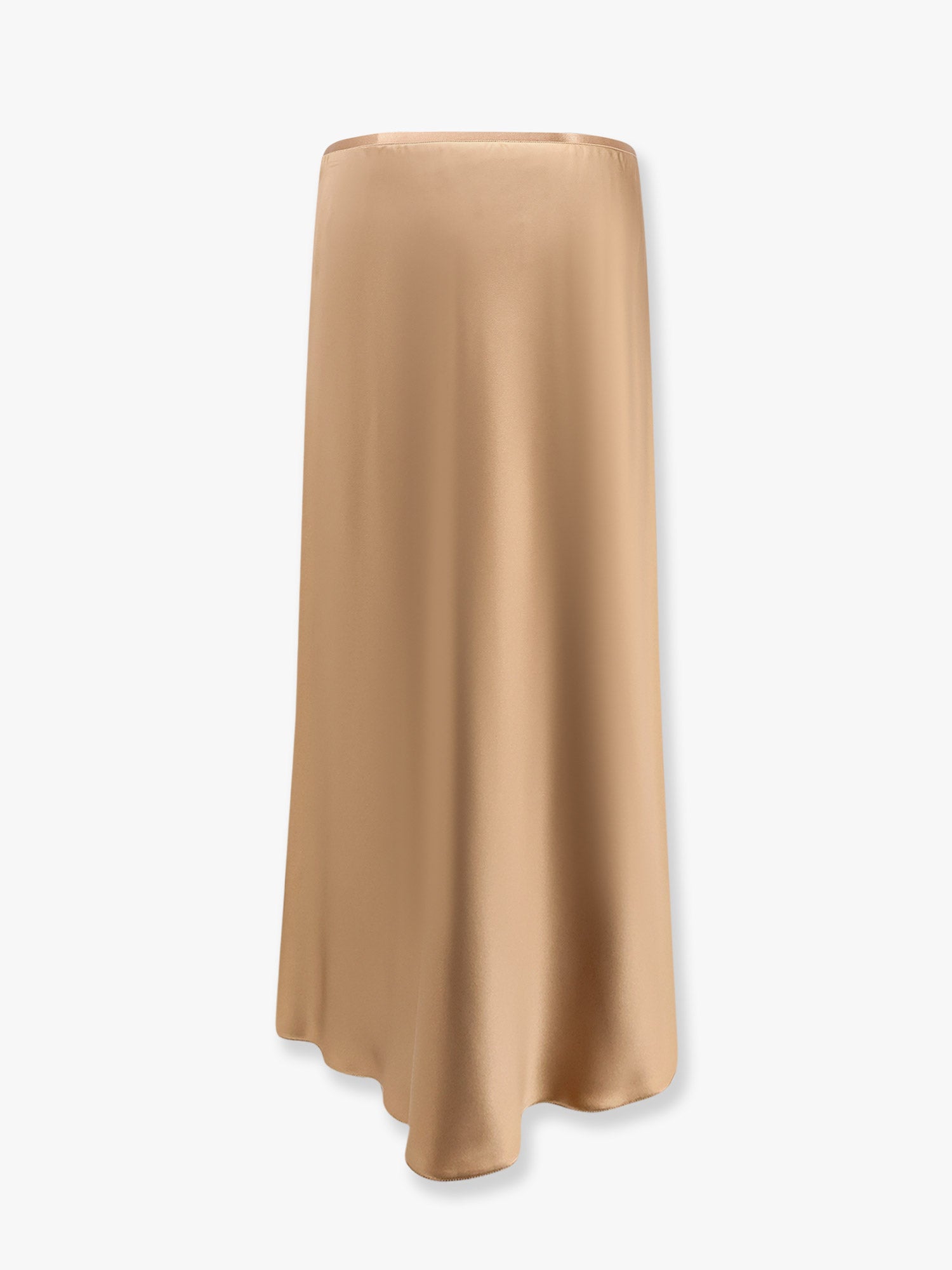Max Mara Satin Longuette Skirt - Gold - 40% Off | Editorialist