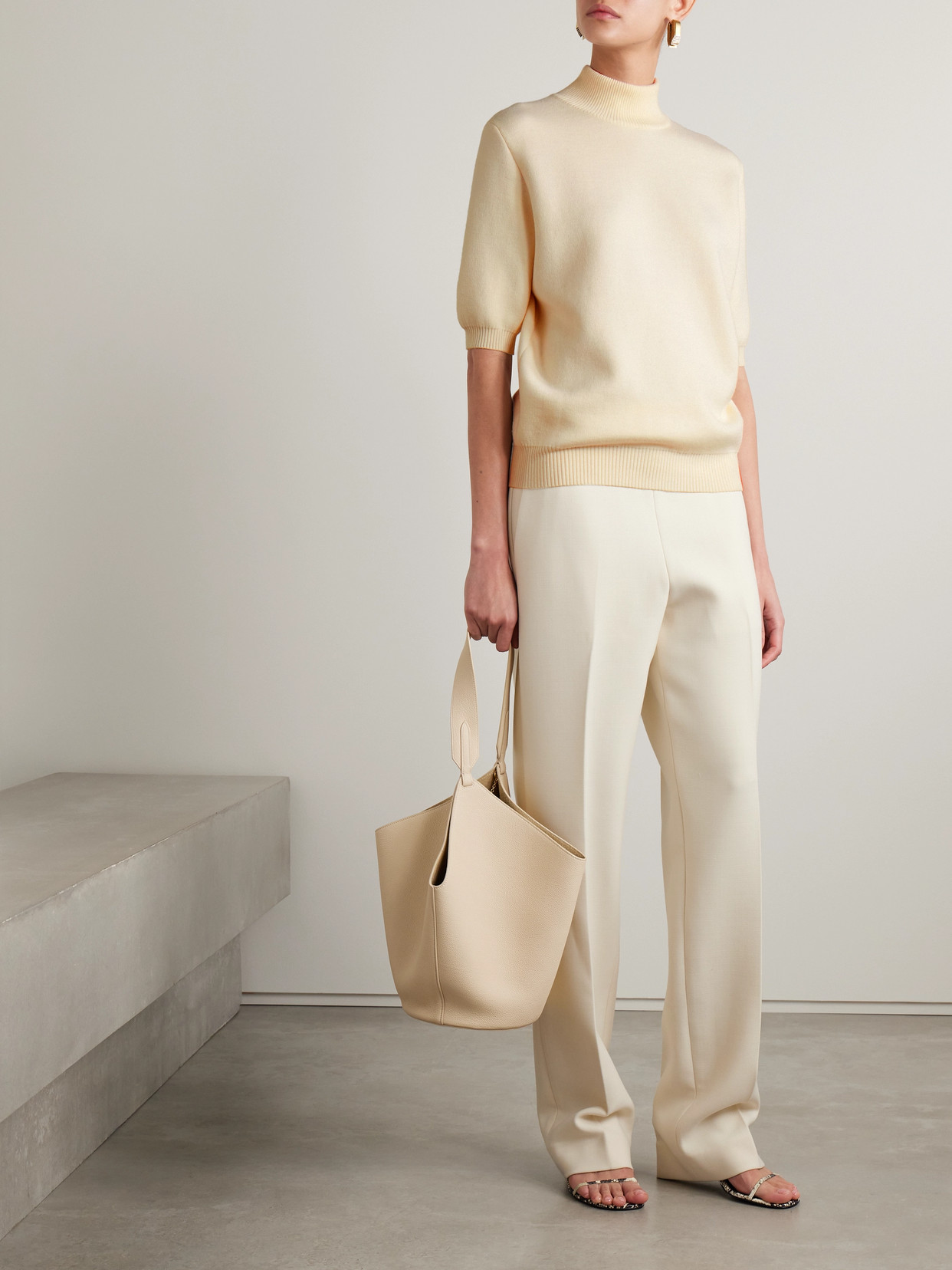 KHAITE KHAITE Cambie Twill Straight-Leg Trousers