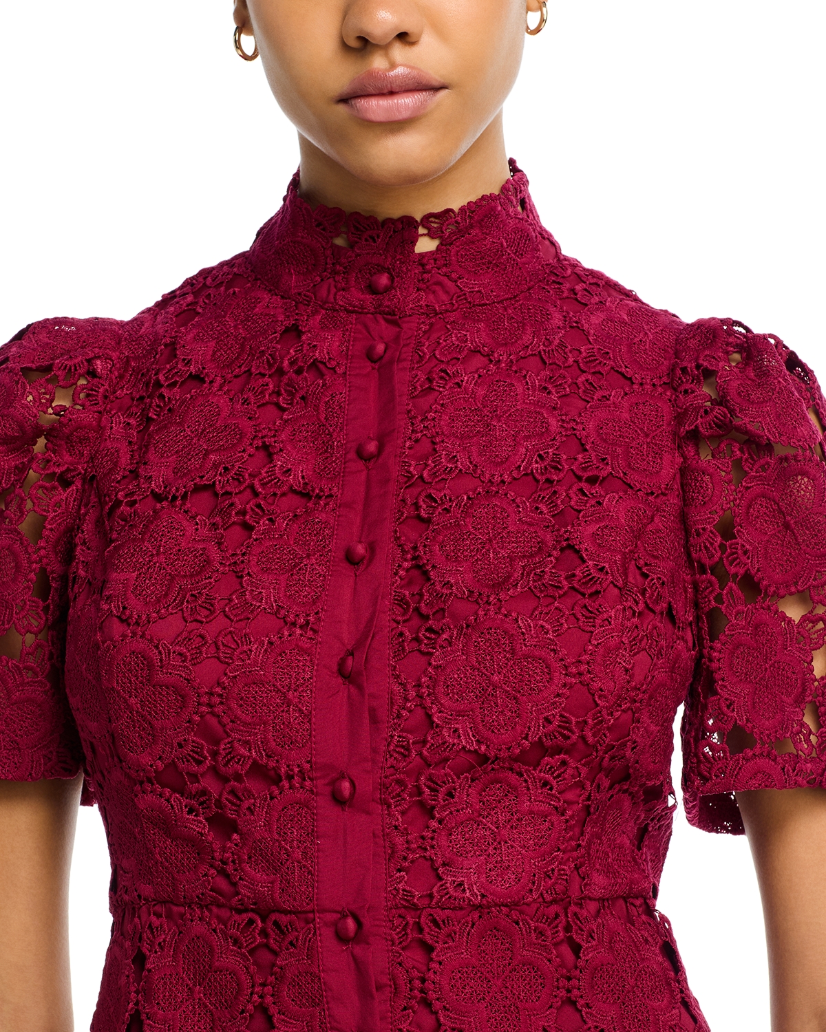 Aqua Floral Lace Mock Neck Mini Dress In Navy - 52% Off | Editorialist Aqua Floral Lace Mock Neck Mini Dress In Navy - 52% Off | Editorialist